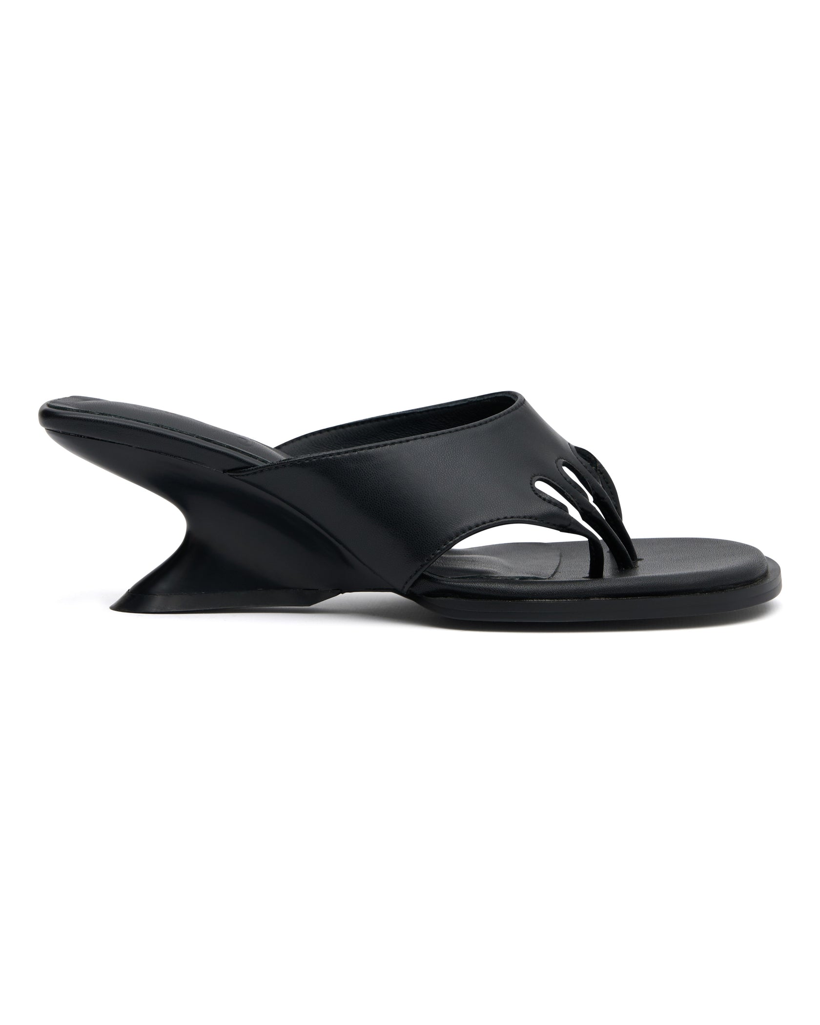TOE POST WEDGE BLACK – CURTSY